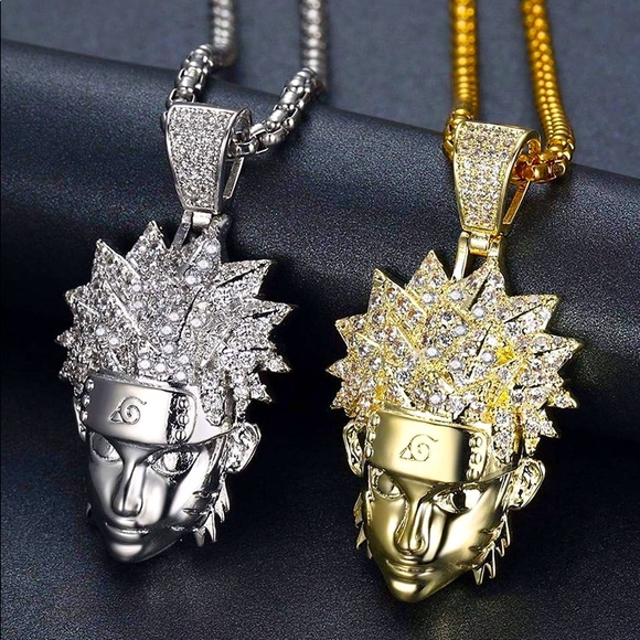 Accessories | Iced Out 18k Gold Uzumaki Naruto Pendant | Poshmark